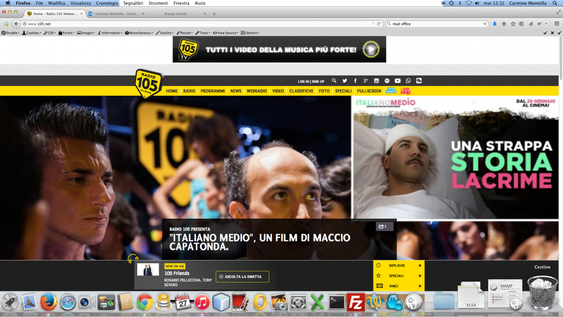 Nuovo sito per Radio 105