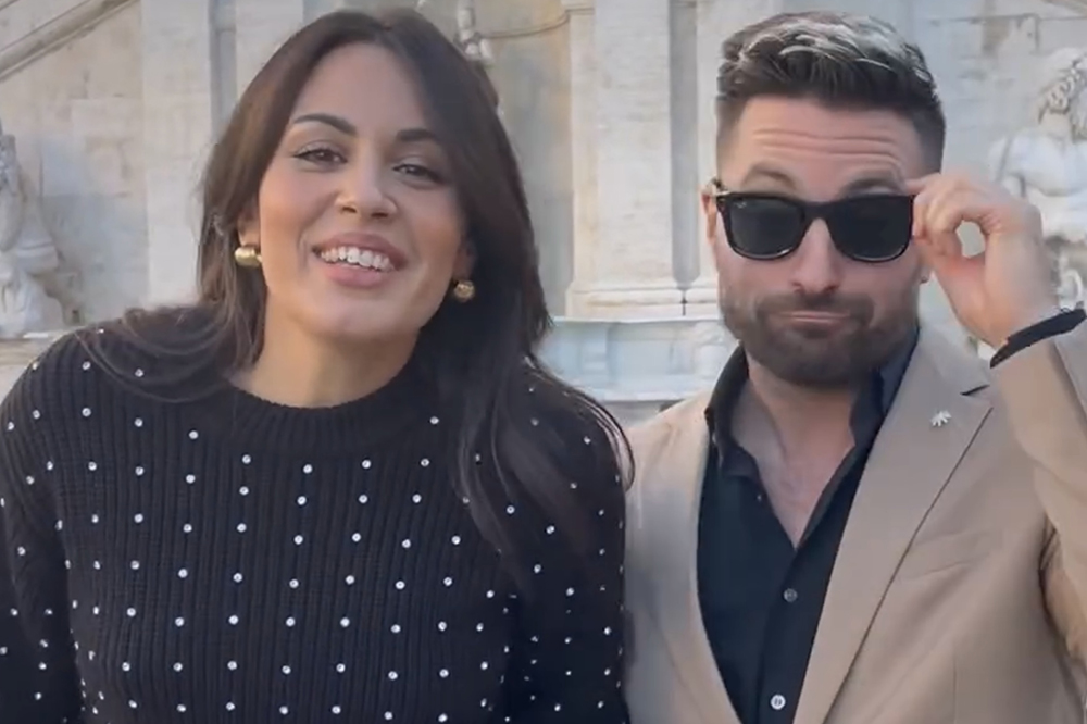 Filippo Ferraro e Francesca Romana D'Andrea al capodanno di Roma ...